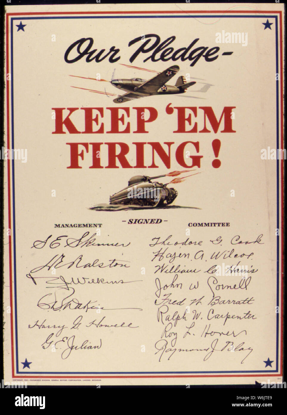 Our pledge - Keep `em firing! Stock Photo - Alamy