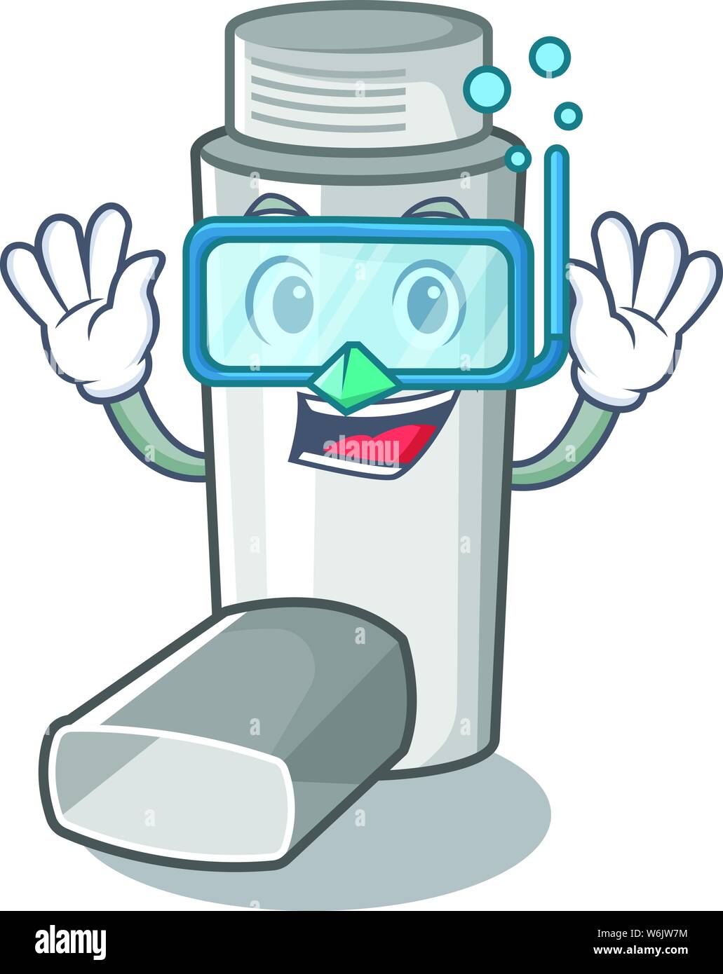 Diving asthma inhalers in cartoon medicine box Stock Vector Image & Art ...