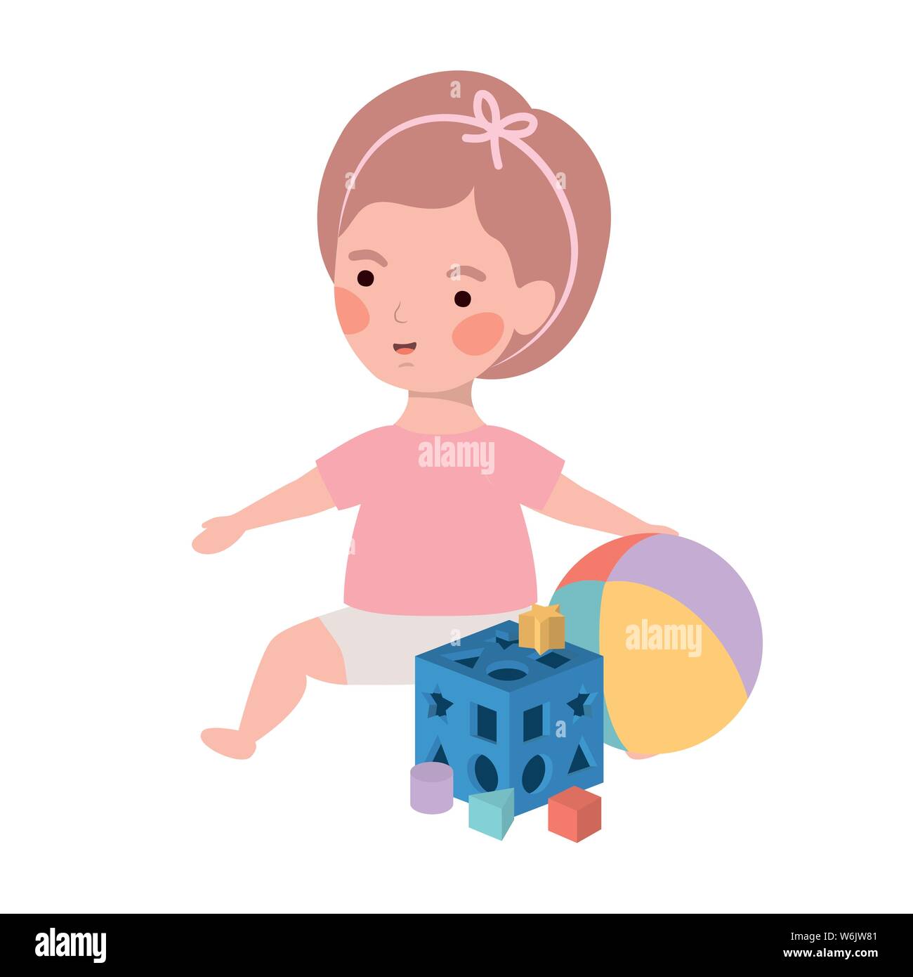 Isolated baby girl design vector illustration Stock Vector Image & Art ...