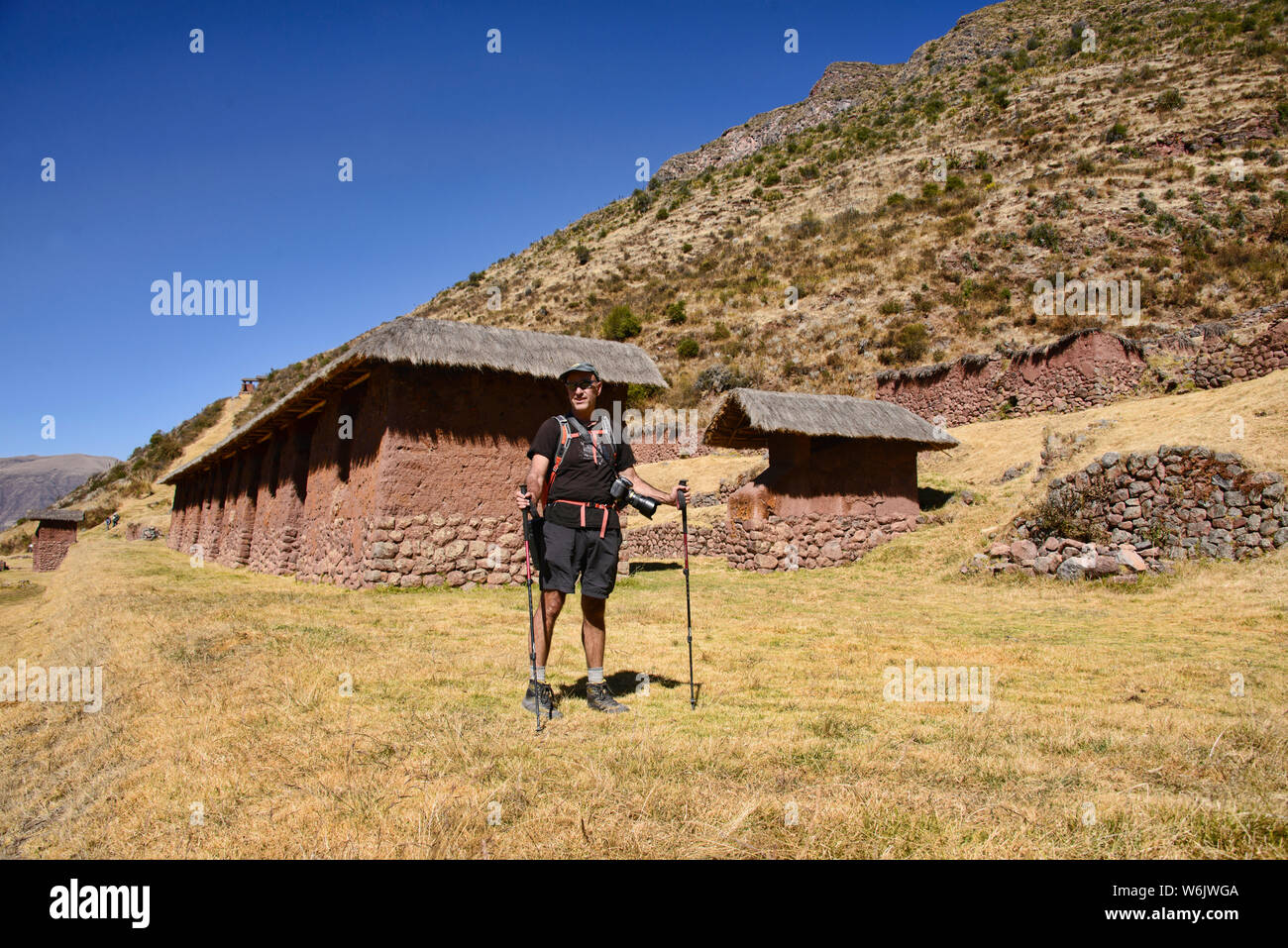 The remote Inca ruins of Huchuy Qosqo ("Little Cuzco"), Sacred Valley ...