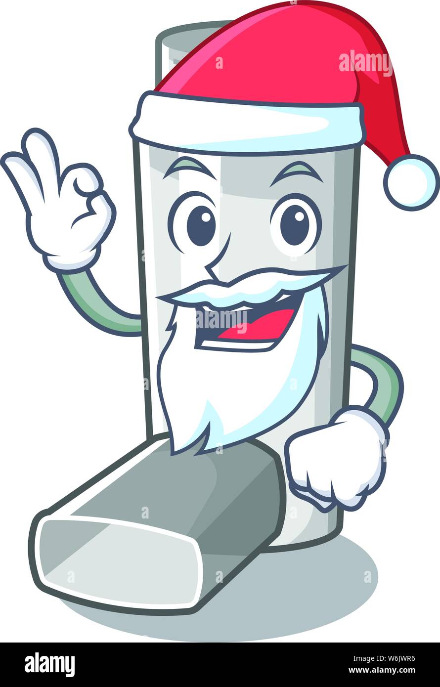 Santa asthma inhaler in the character bag Stock Vector Image & Art - Alamy