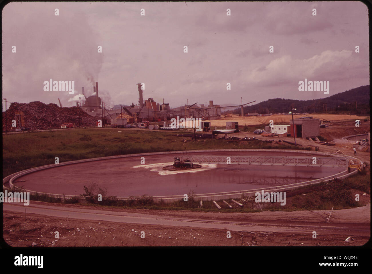PRIMARY CLARIFIER AT THE INTERNATIONAL PAPER COMPANY MILL AT JAY ON THE ...