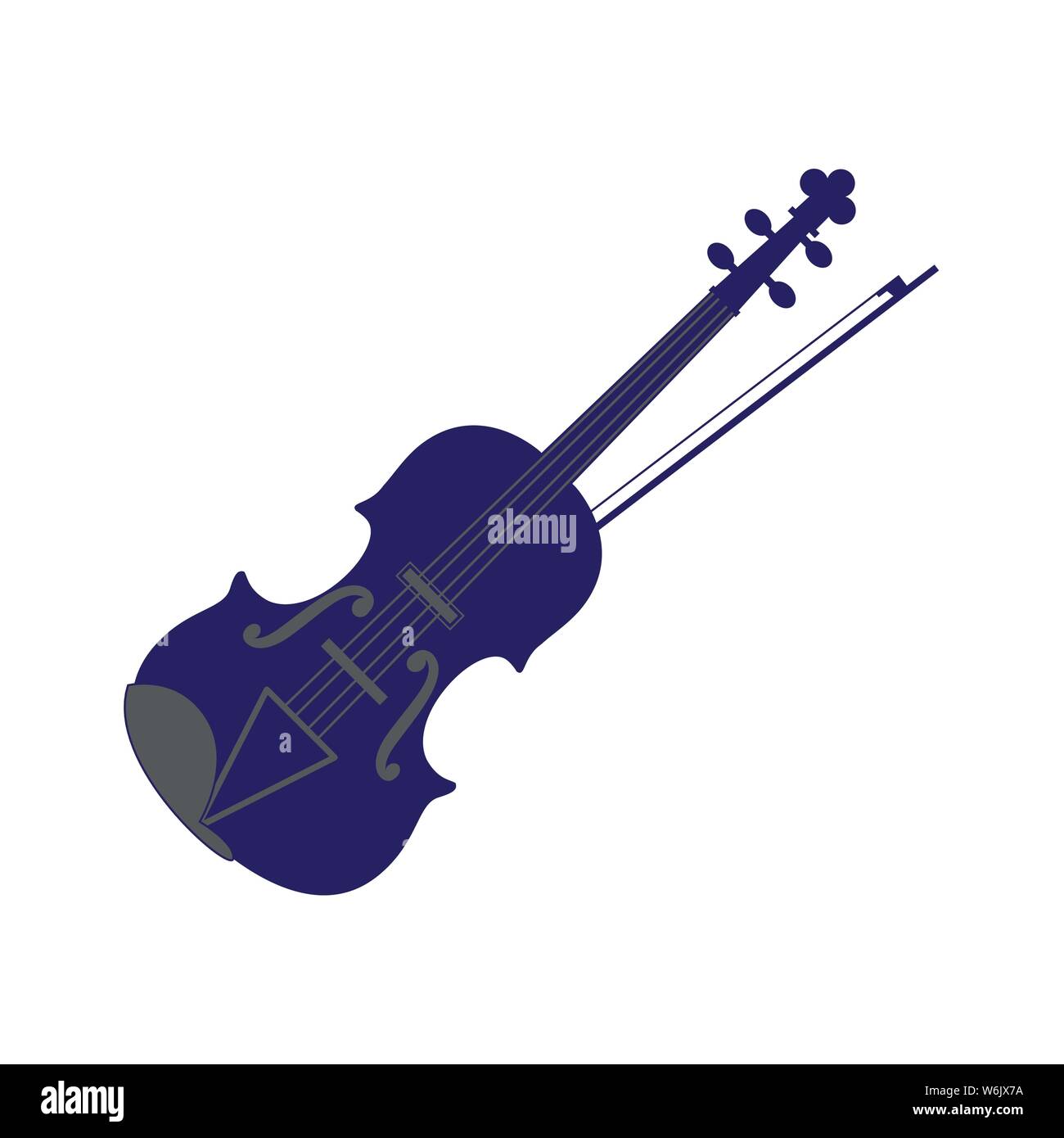 violin musical on white background vector illustration Stock Vector ...