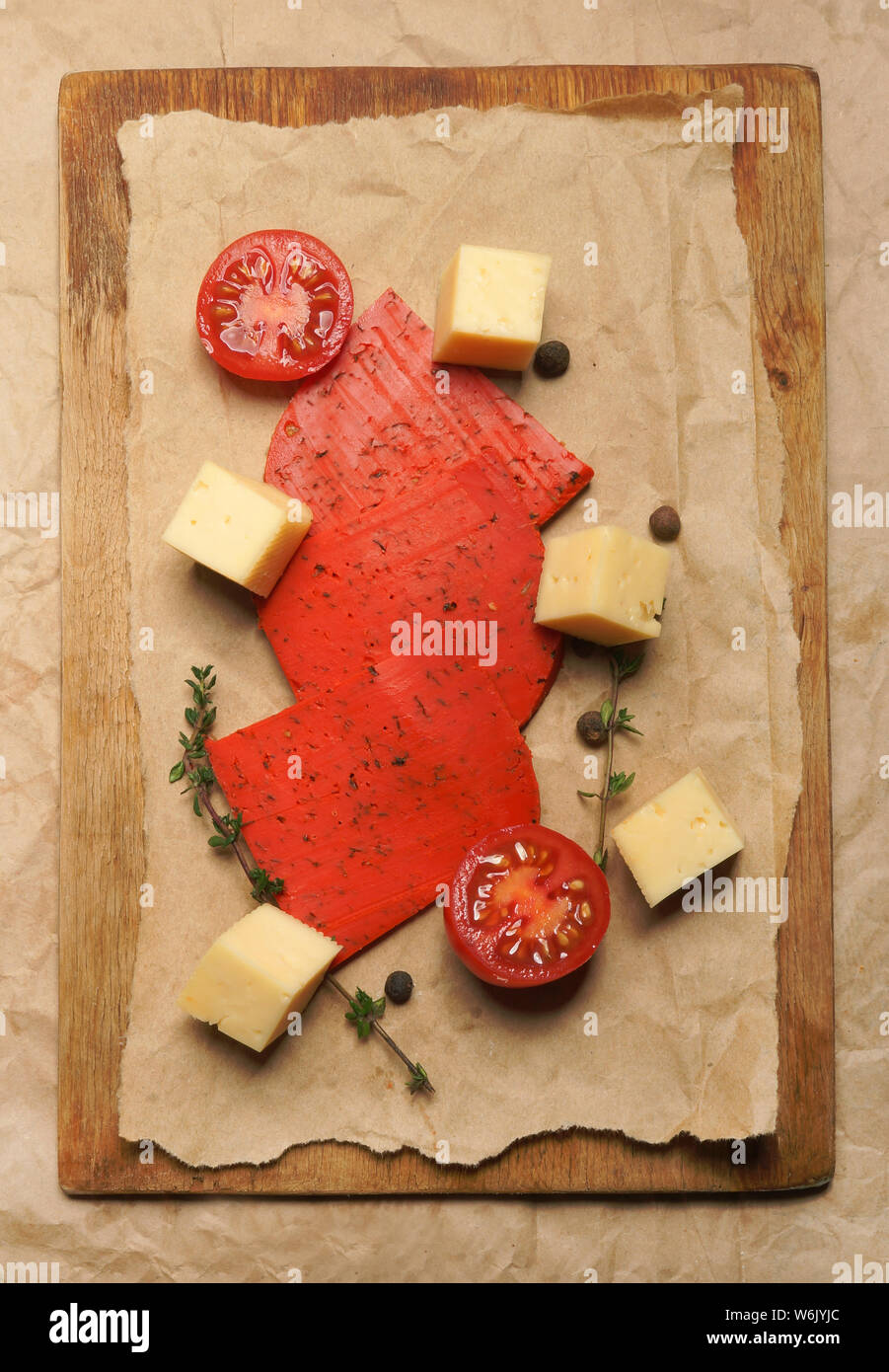 Dutch red cheese. Still life. Fresh food on the table Stock Photo - Alamy