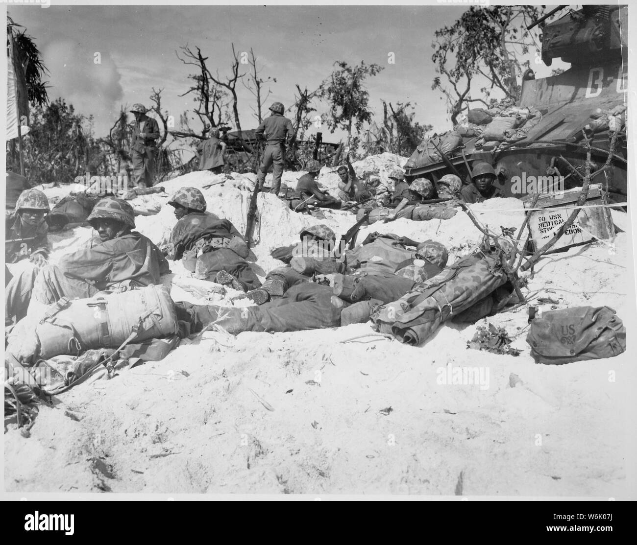 Peleliu Island...African Americans of one of the two segregated units ...