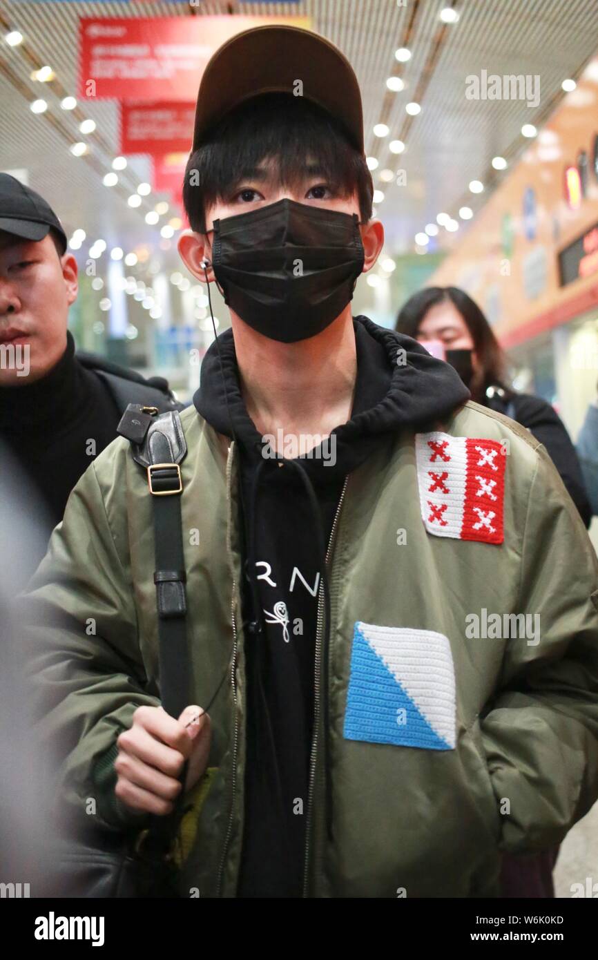 Jackson Yee or Yi Yangqianxi of Chinese boy group TFBoys is pictured as ...