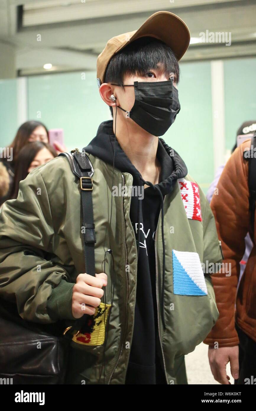 Jackson Yee or Yi Yangqianxi of Chinese boy group TFBoys is pictured as ...