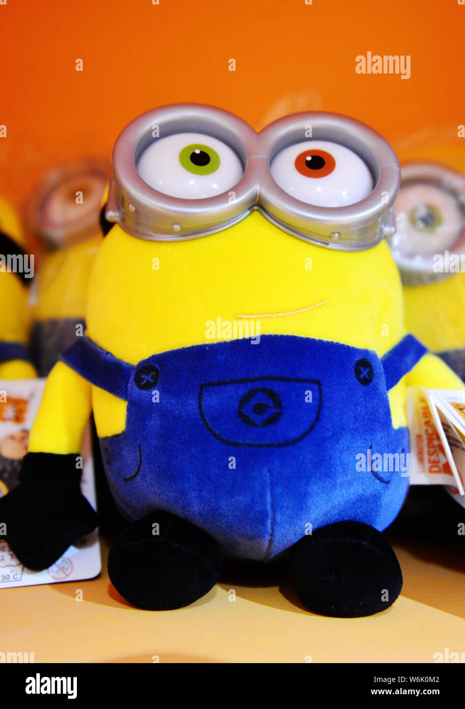 View of a Minion doll on display at the Minion-themed pop-up store in ...