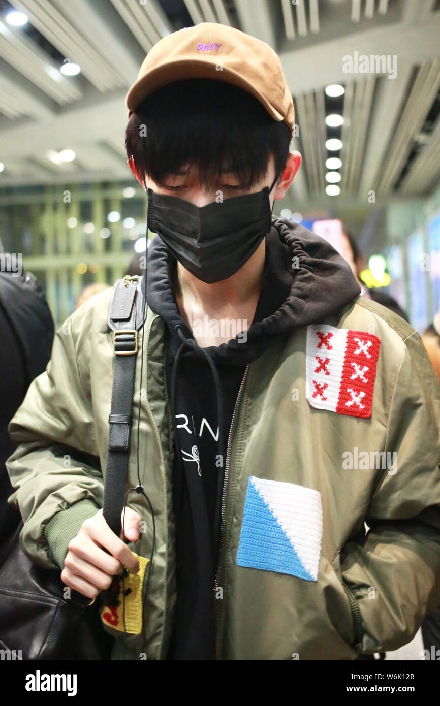 Jackson Yee or Yi Yangqianxi of Chinese boy group TFBoys is pictured as ...