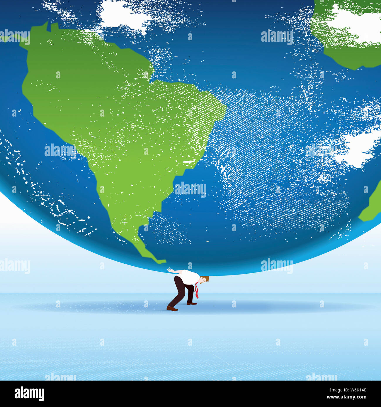 Weight of shoulders illustration hi-res stock photography and images ...