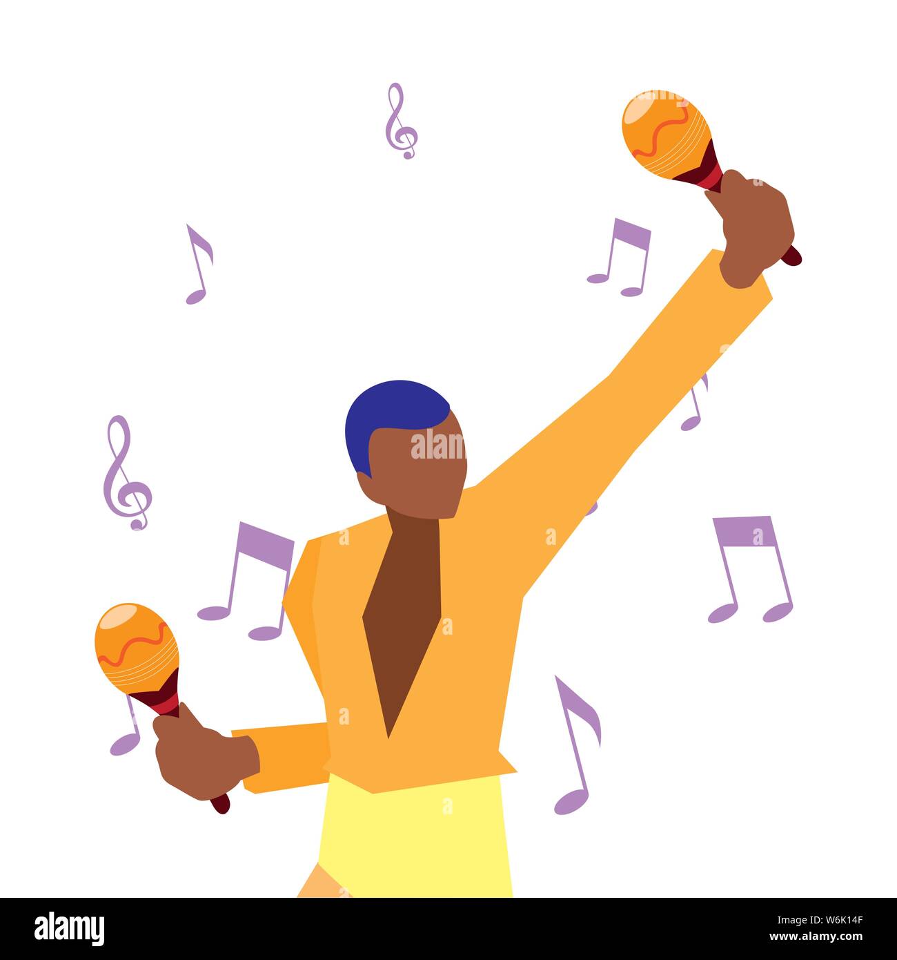 musician man maracas playing music design vector illustration Stock ...