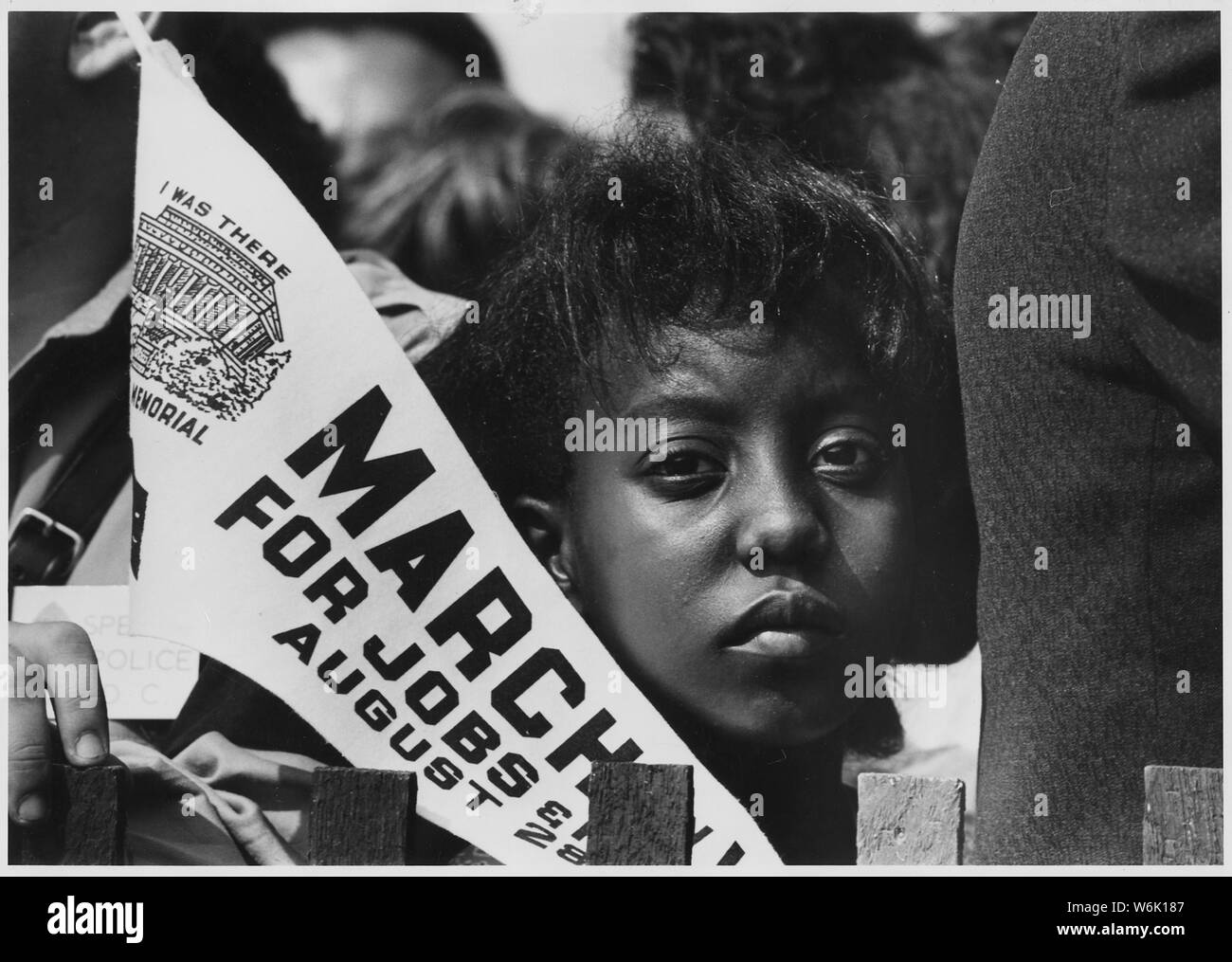 Photograph of a Young Woman at the Civil Rights March on Washington, D ...