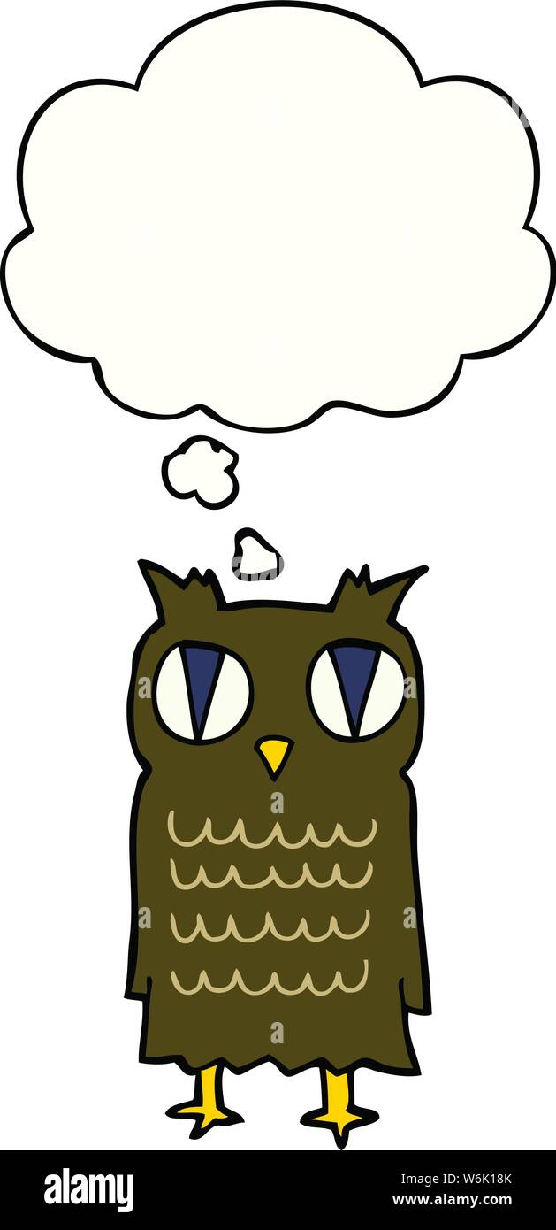 Cartoon owl thinking hi-res stock photography and images - Alamy