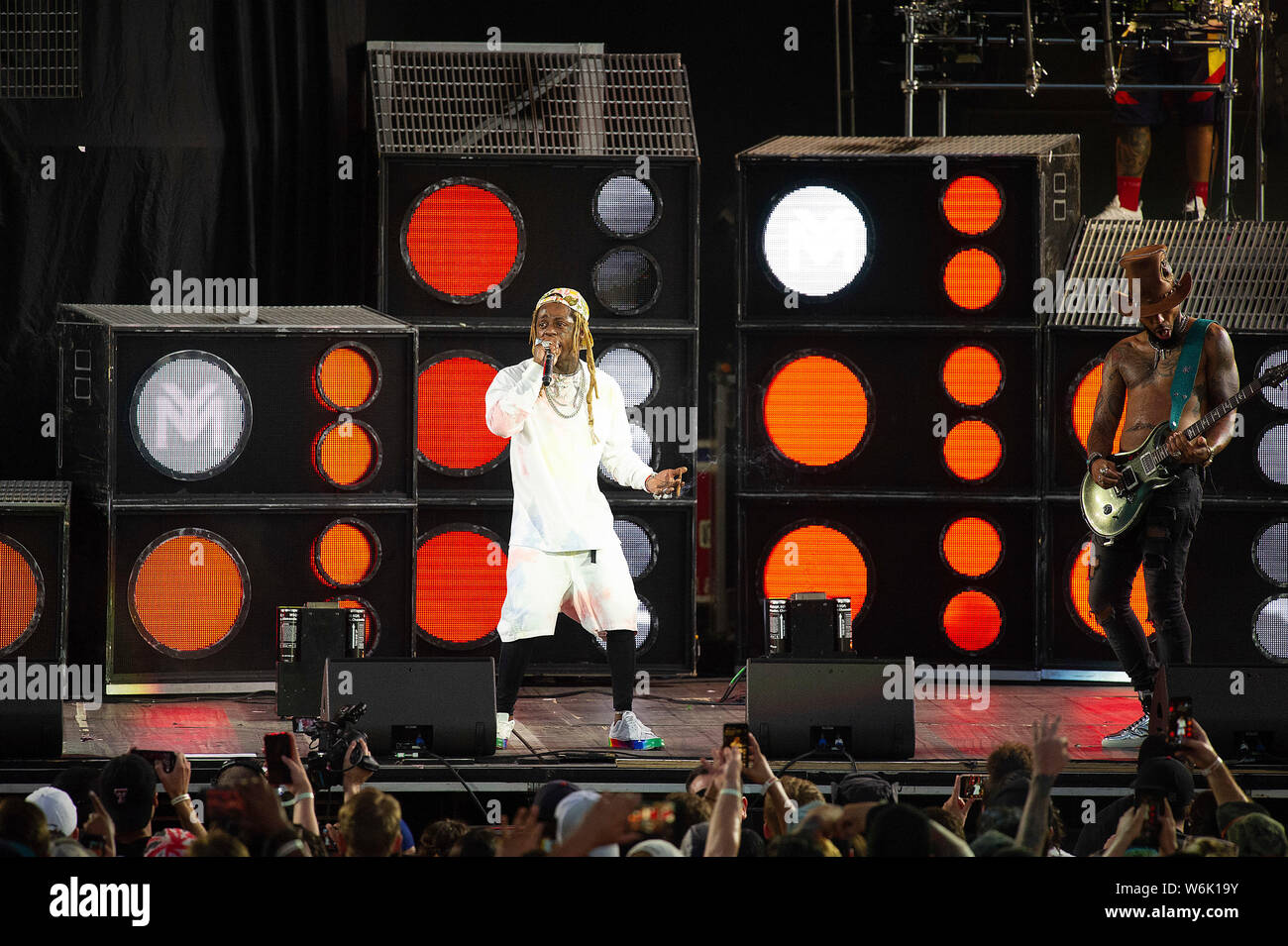 August 01, 2019: Lil Wayne American Rapper performs at Austin 360 ...