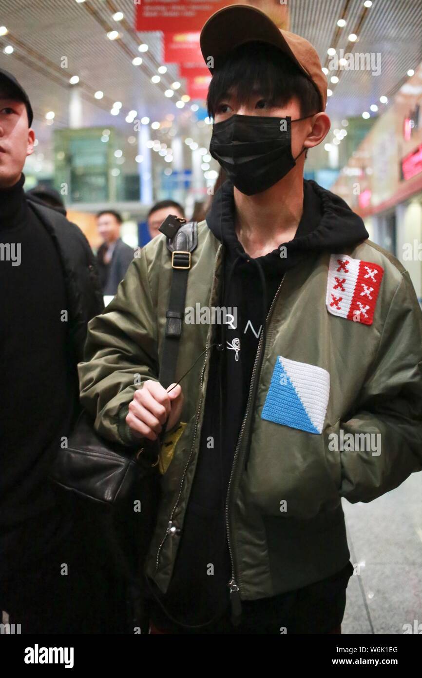 Jackson Yee or Yi Yangqianxi of Chinese boy group TFBoys is pictured as ...