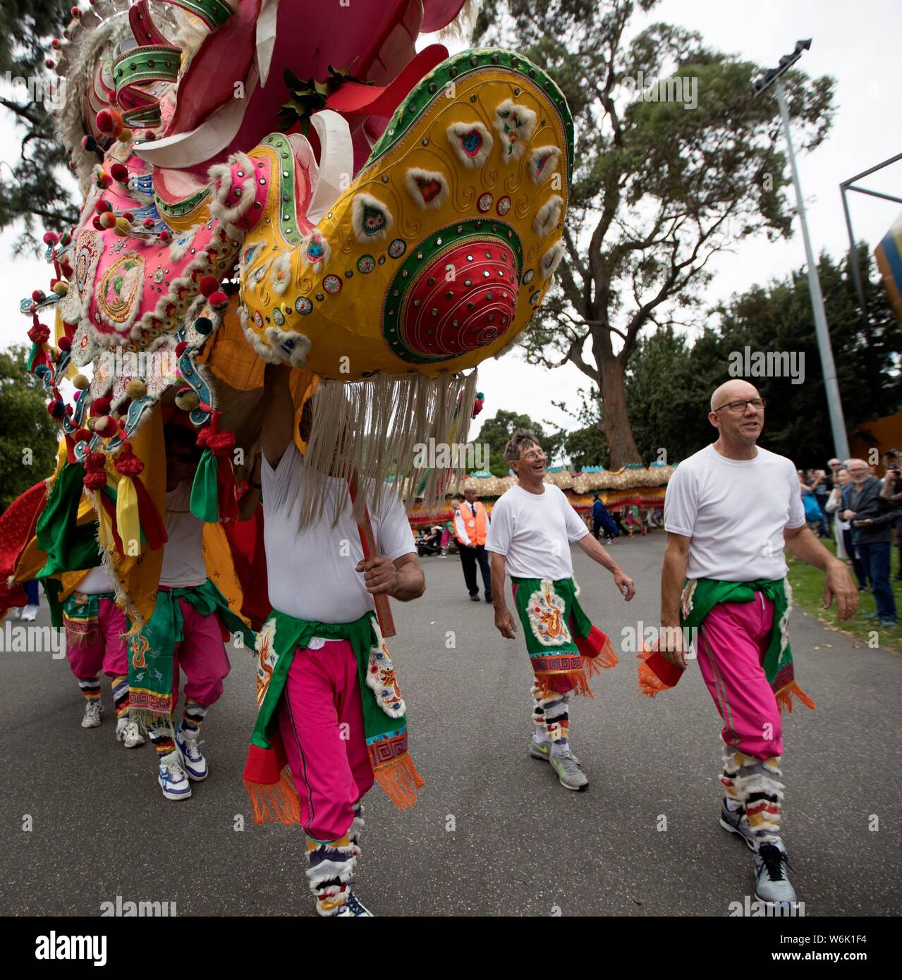 Folk artists operate the Sun Loong, the longest imperial dragon of its ...