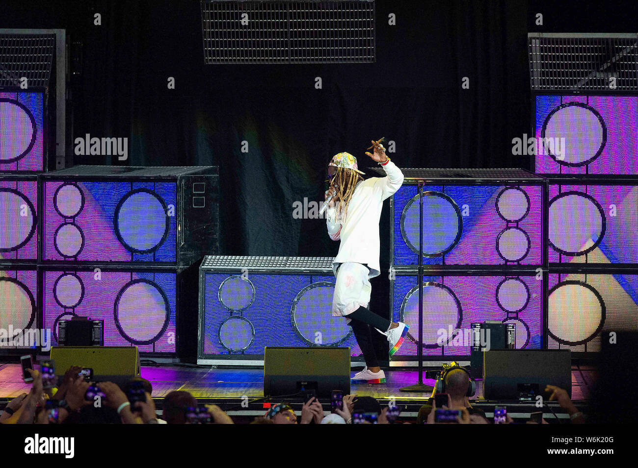 August 01, 2019: Lil Wayne American Rapper performs at Austin 360 ...