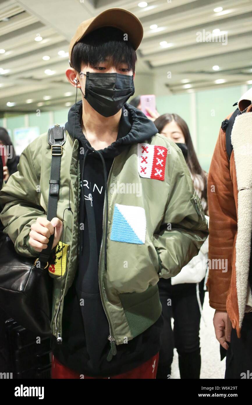 Jackson Yee or Yi Yangqianxi of Chinese boy group TFBoys is pictured as ...