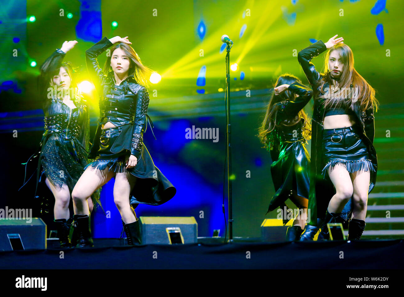 Members of Chinese girl group SNH48 perform during the 4th edition of ...