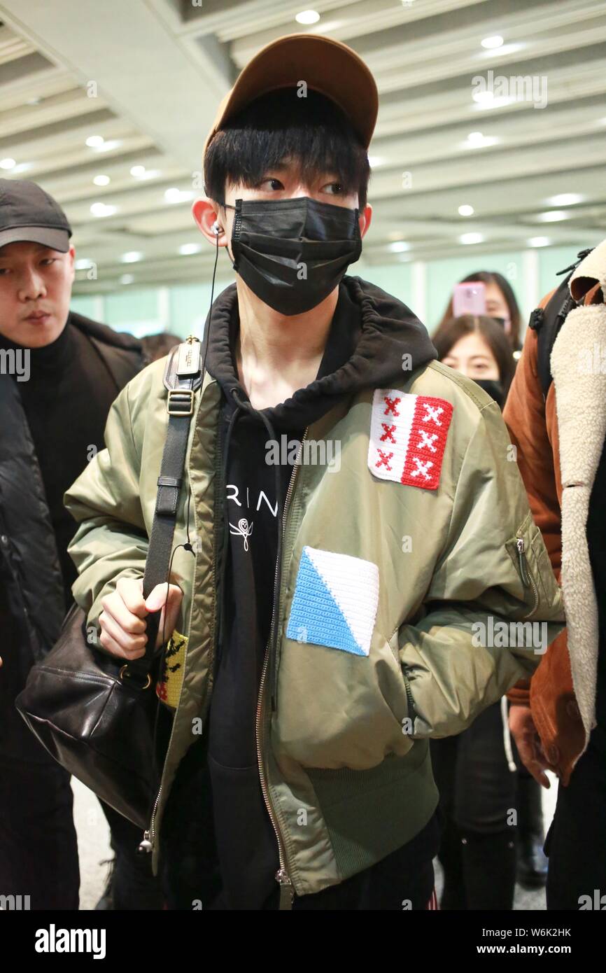 Jackson Yee or Yi Yangqianxi of Chinese boy group TFBoys is pictured as ...