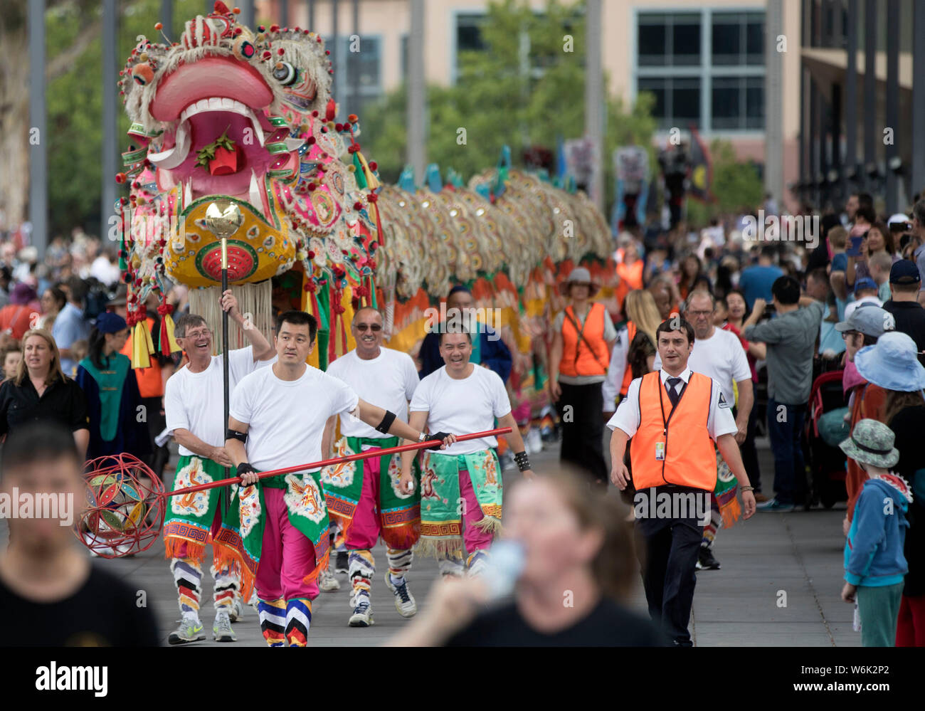 Folk artists operate the Sun Loong, the longest imperial dragon of its ...