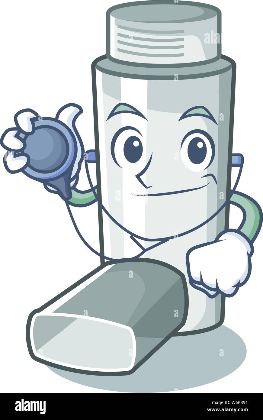 Doctor asthma inhaler in the cartoon shape Stock Vector Image & Art - Alamy