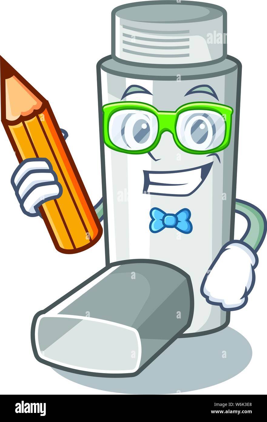 Student asthma inhalers in cartoon medicine box Stock Vector Image ...