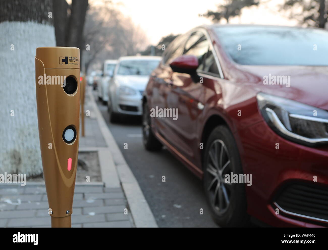An electronic toll collection pile for the electronic parking fee ...