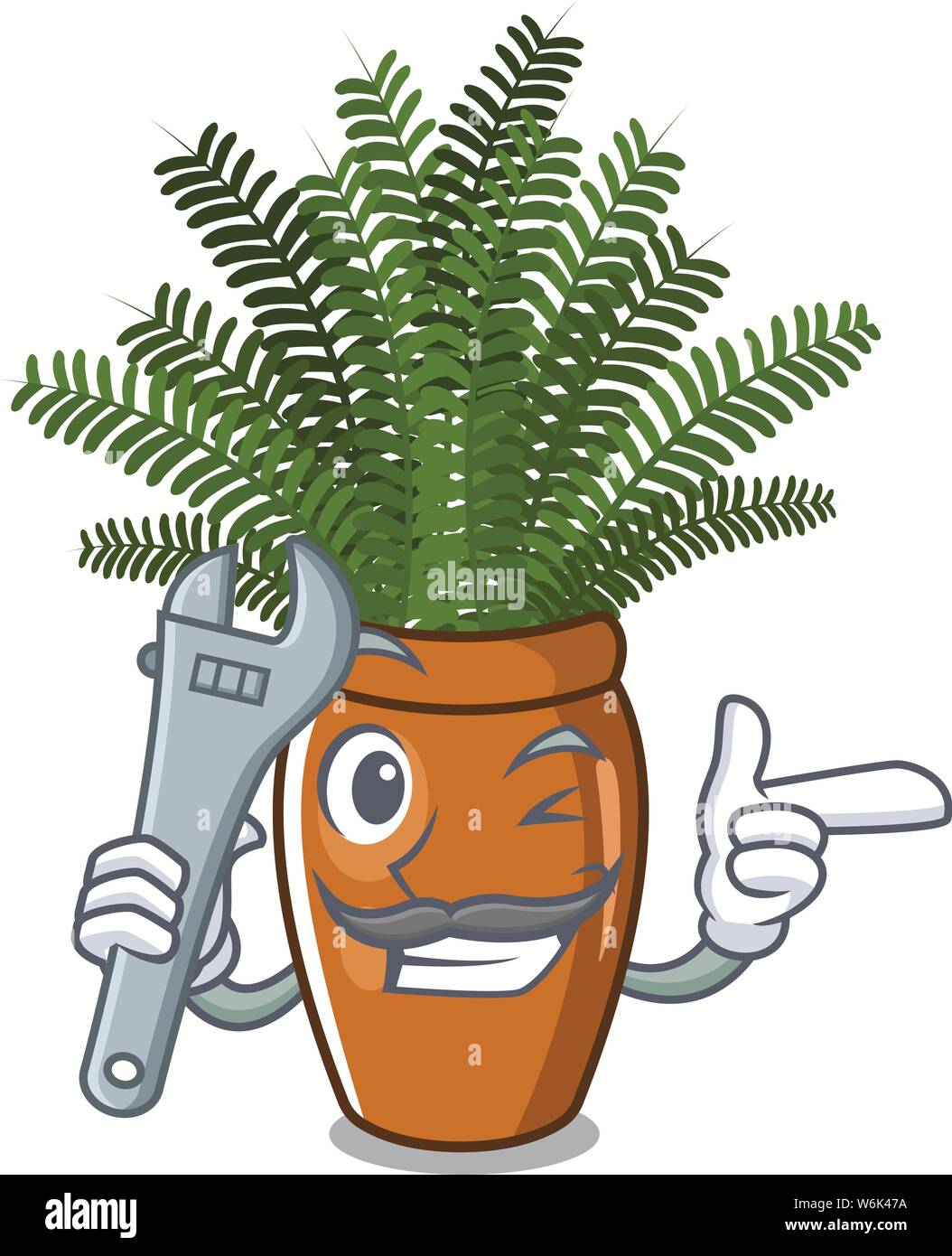 Mechanic baston stem spreads on cartoon stem Stock Vector Image & Art ...