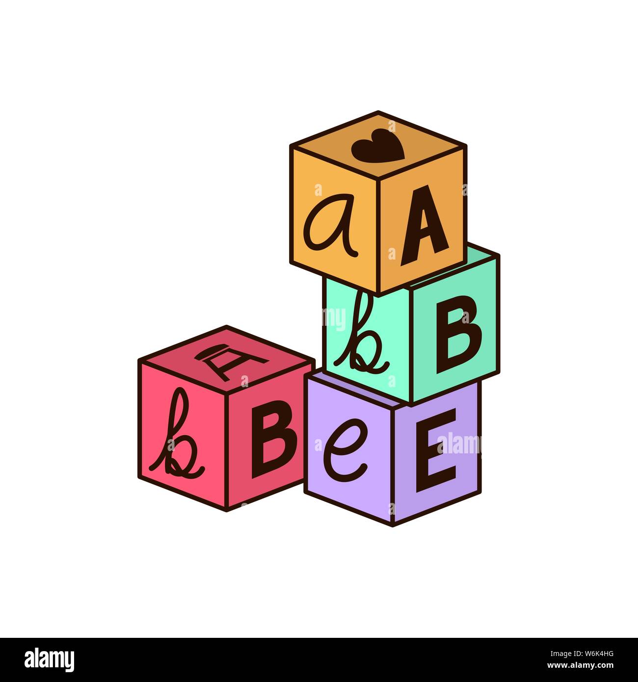 Isolated baby cube toy design Stock Vector Image & Art - Alamy