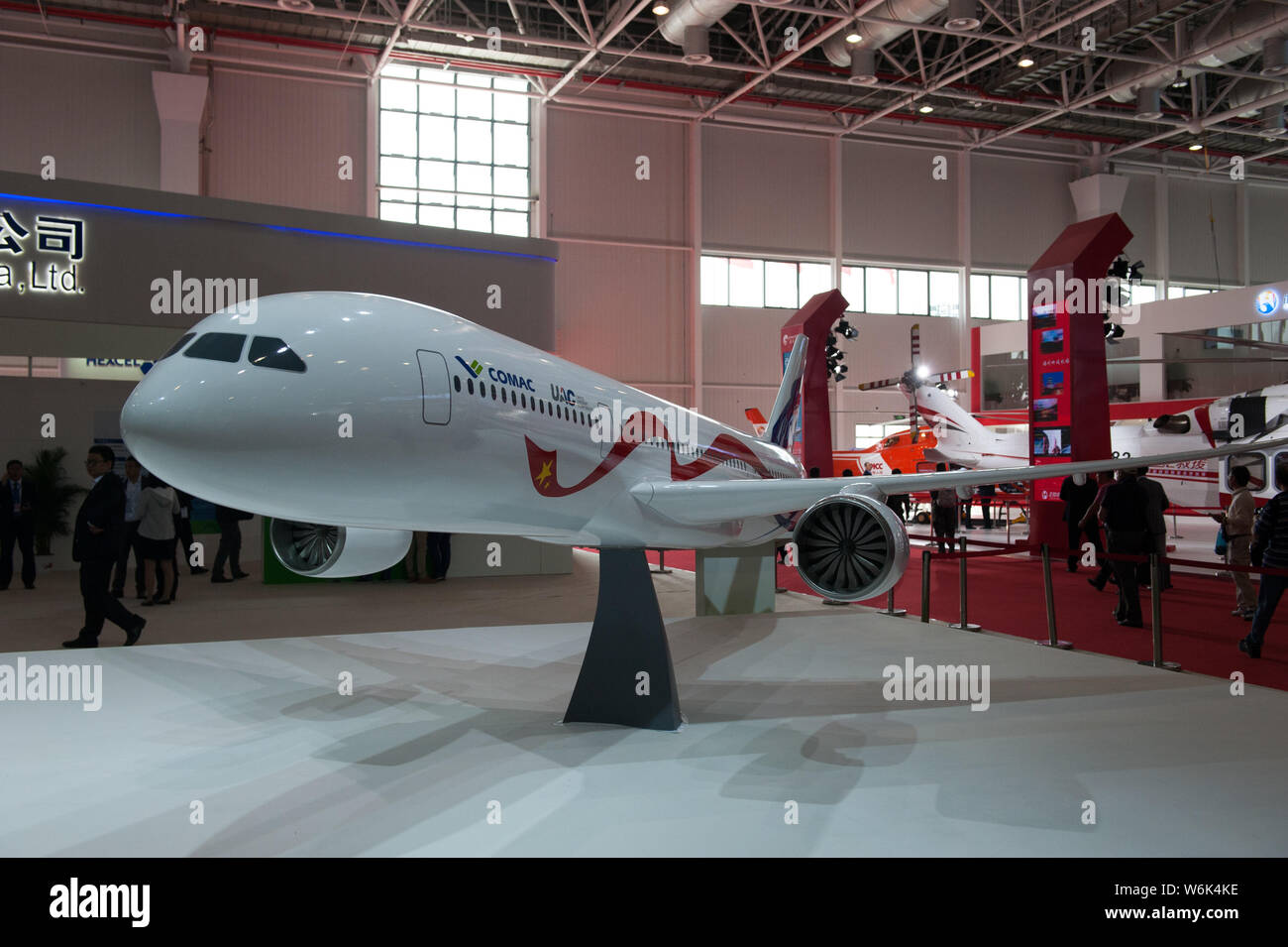 --FILE--A model plane of a passenger jet of COMAC (Commercial Aircraft ...