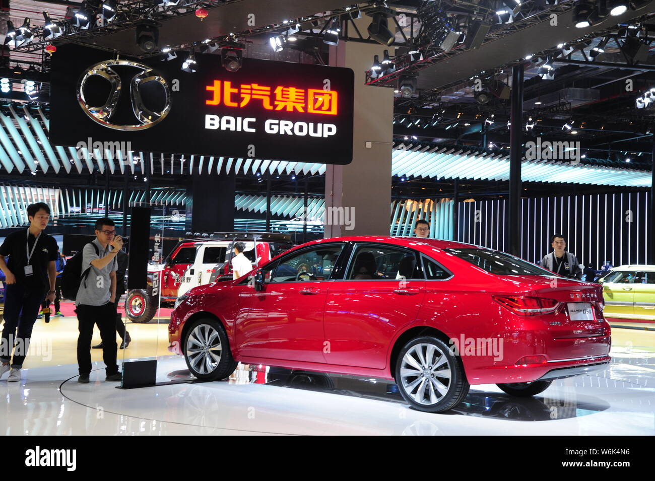 --FILE--People visit the stand of BAIC Group during the 17th Shanghai ...