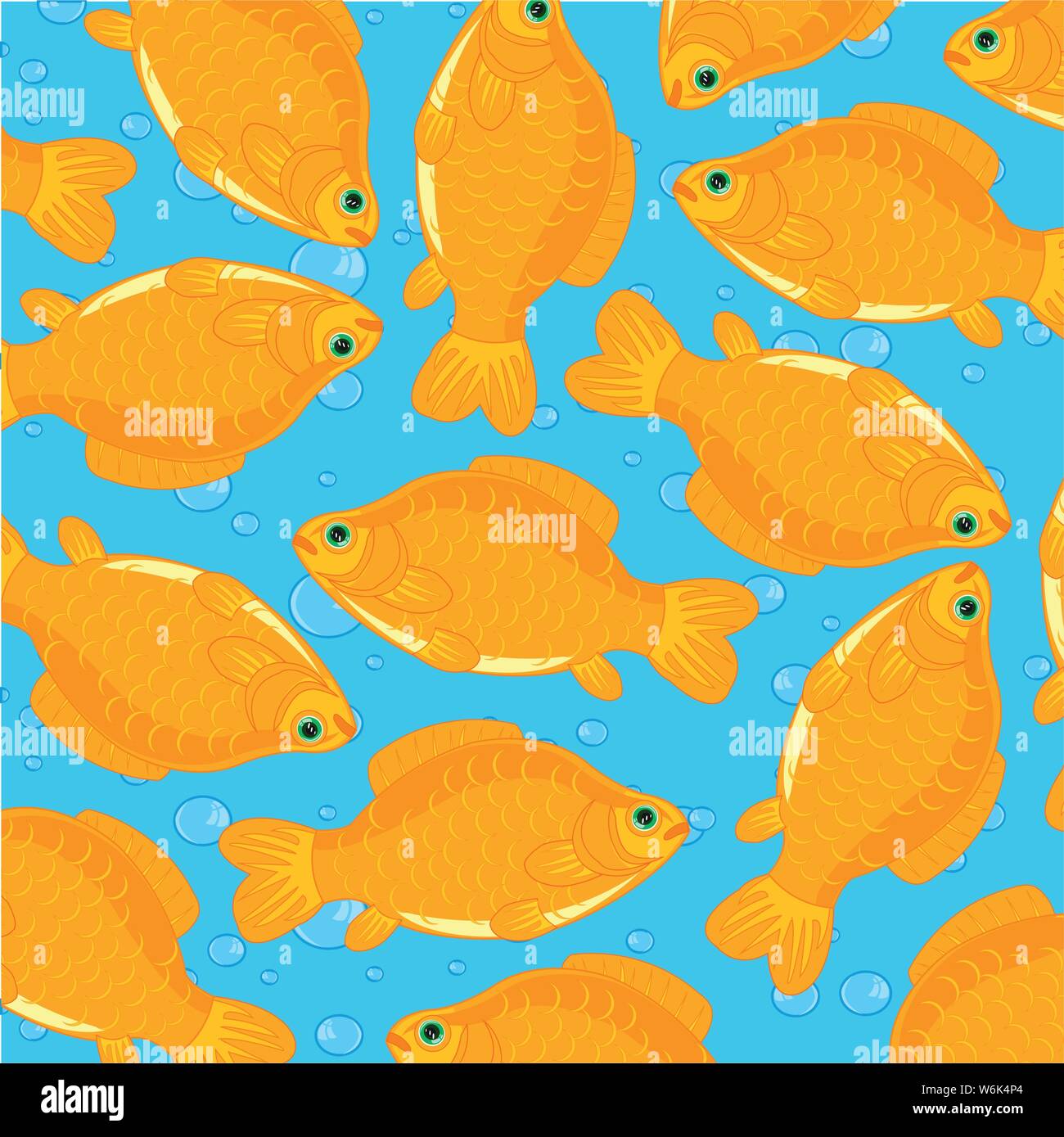 Vector illustration of the decorative pattern of fish european carp ...