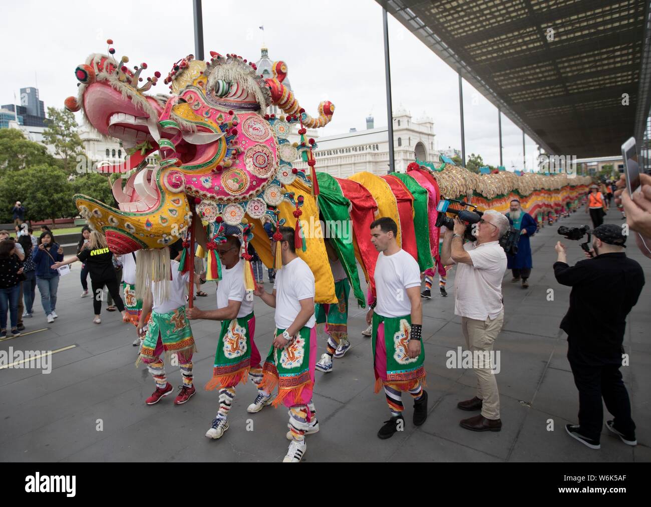 Folk artists operate the Sun Loong, the longest imperial dragon of its ...