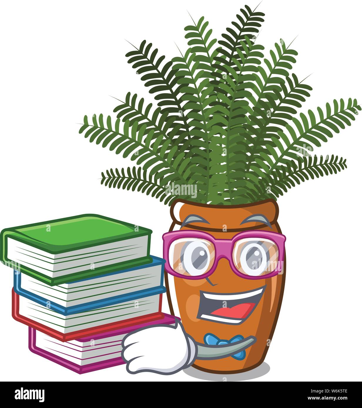 Student with book baston stem spreads on cartoon stem Stock Vector ...