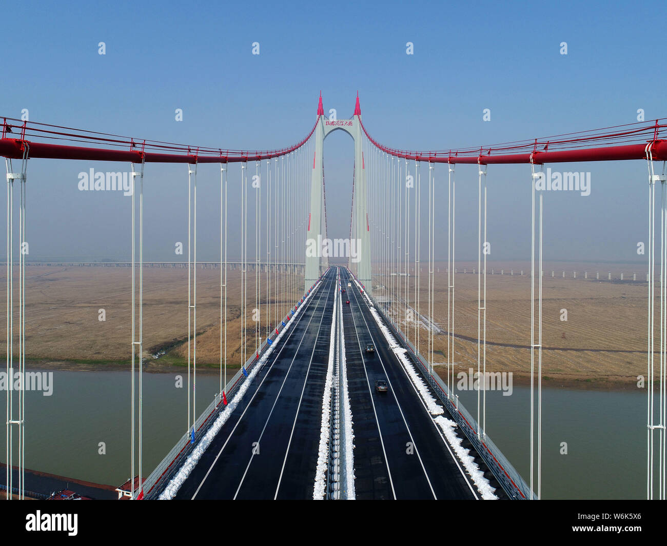 Aerial view of the construction site of the world's second and China's ...