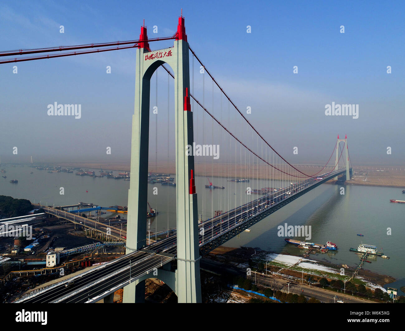 Aerial view of the construction site of the world's second and China's ...