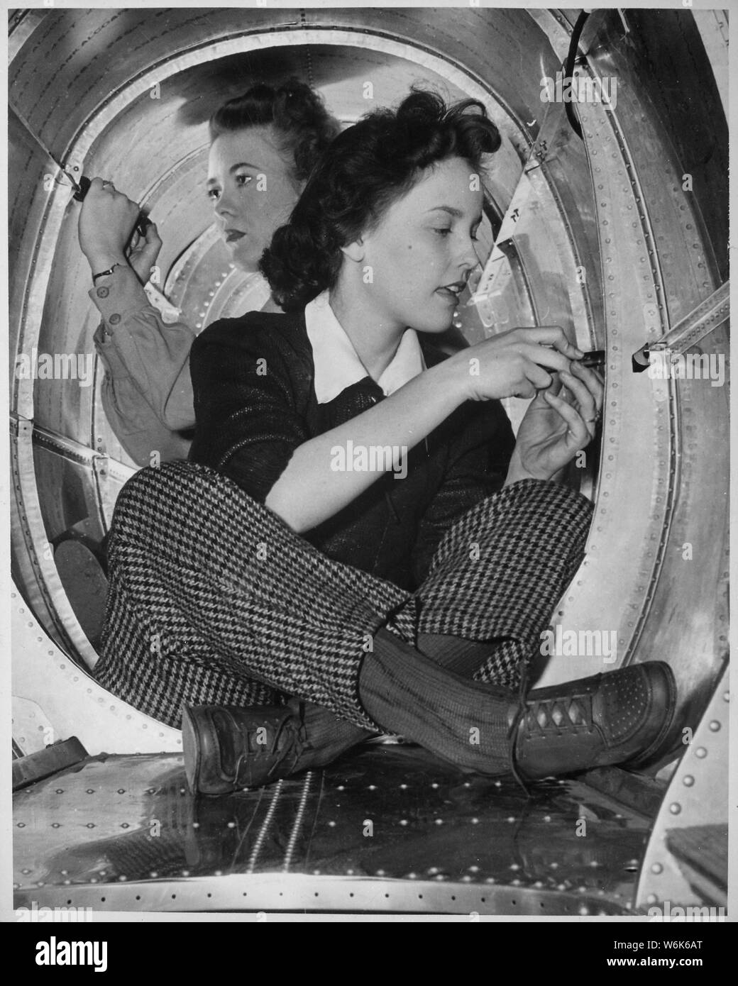 Production aids-Ruby Reed and Merle Judd of Grumman Aircraft ...