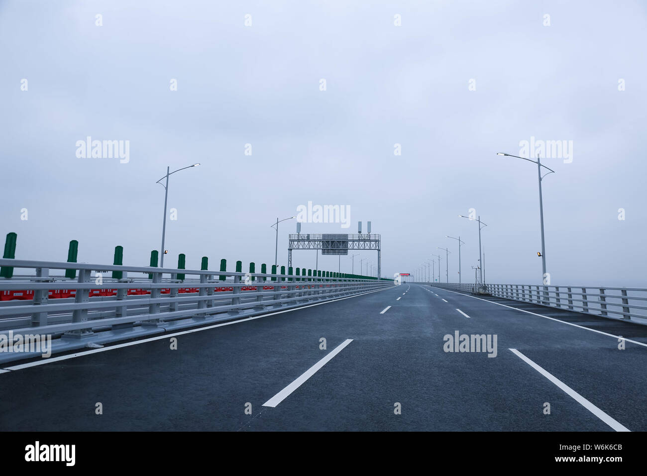 View of the world's longest cross-sea bridge, the Hong Kong-Zhuhai ...