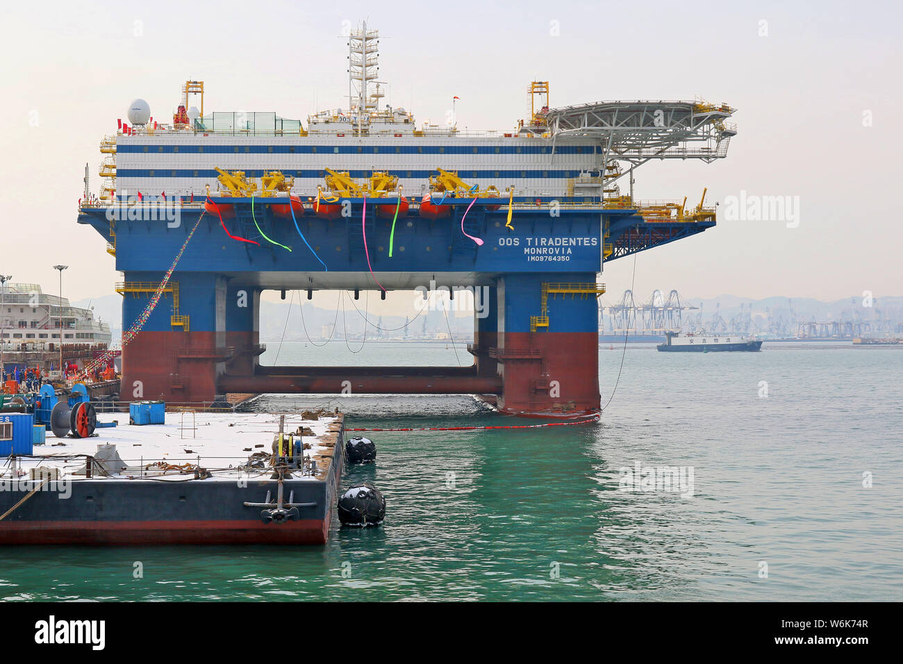 The semi-submersible accommodation vessel (SSAV), OOS Tiradentes ...