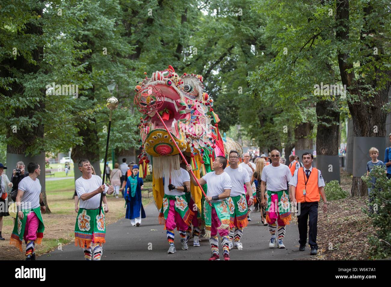 Folk artists operate the Sun Loong, the longest imperial dragon of its ...