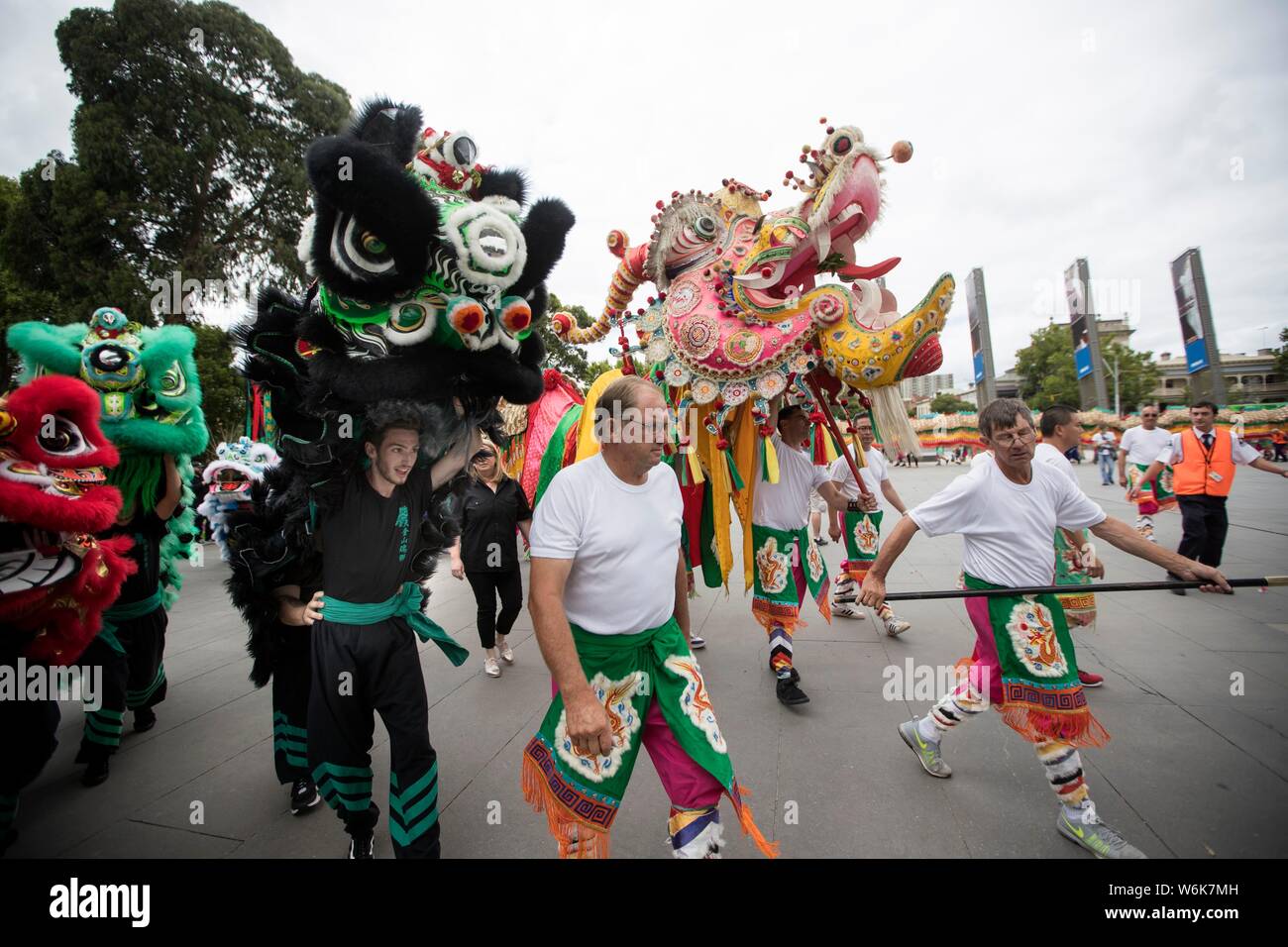 Folk artists operate the Sun Loong, the longest imperial dragon of its ...