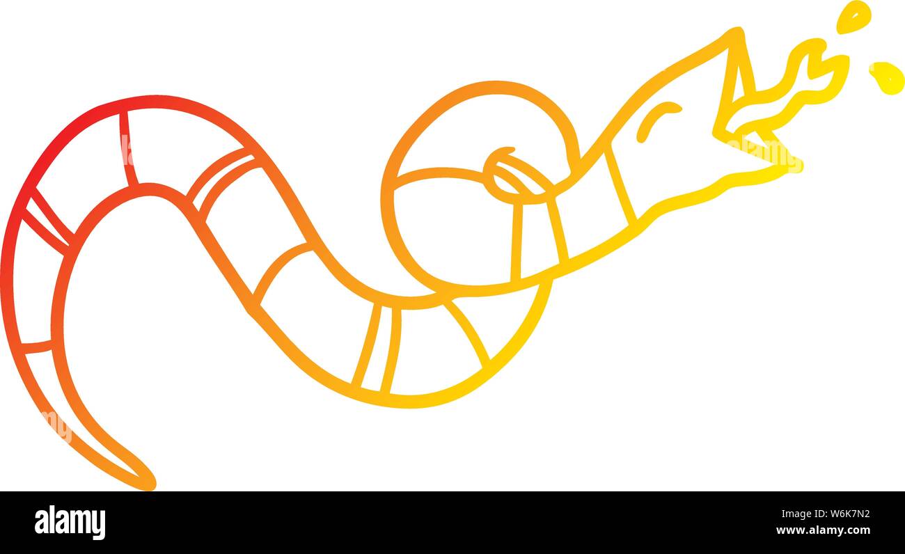 warm gradient line drawing of a hissing snake Stock Vector Image & Art ...