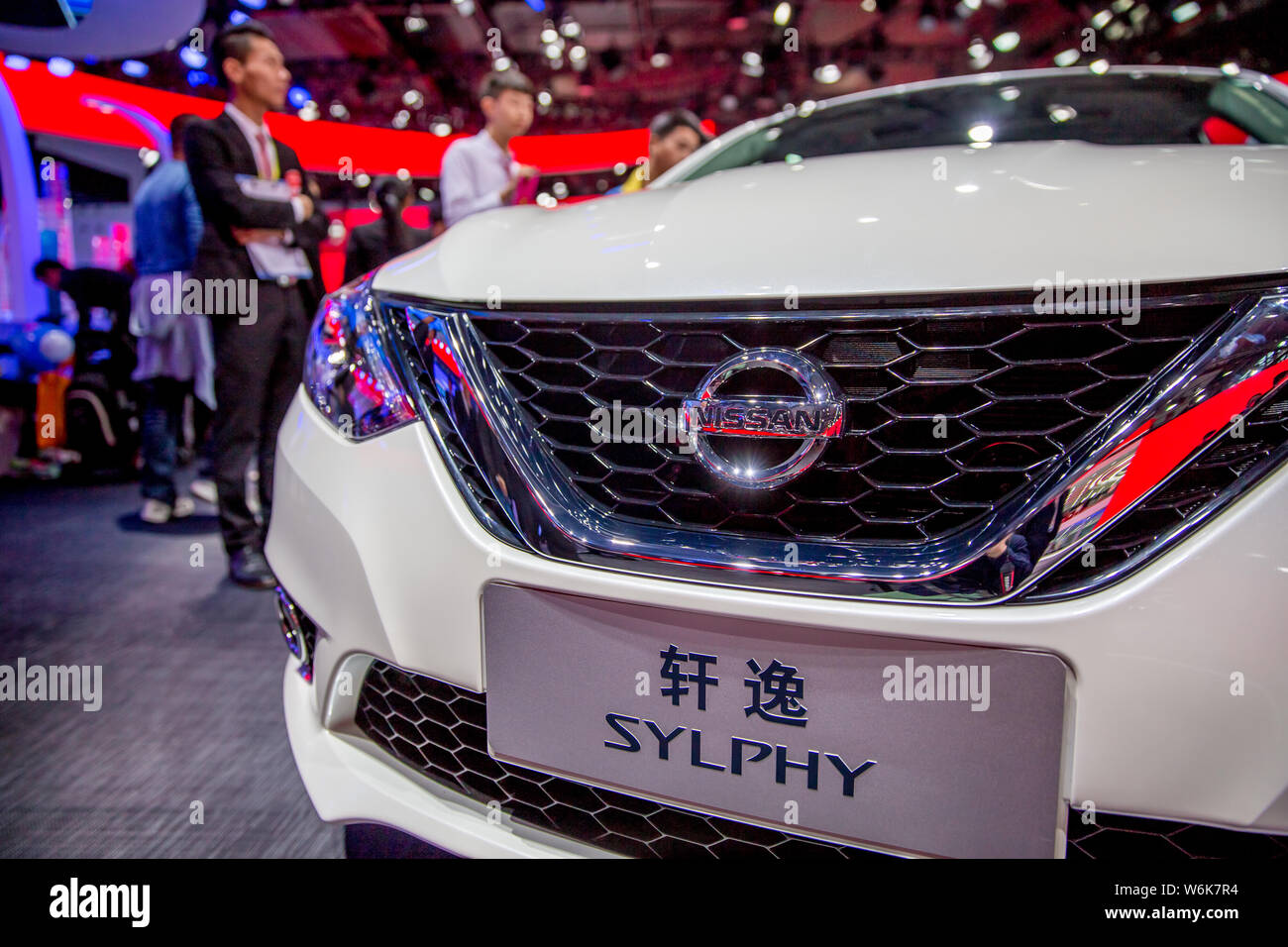 --FILE--A Nissan Sylphy is on display during the 15th China (Guangzhou ...
