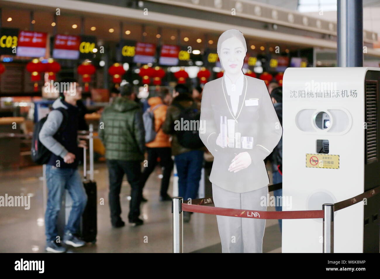 A hologram of real-life customer service staff is pictured at the ...