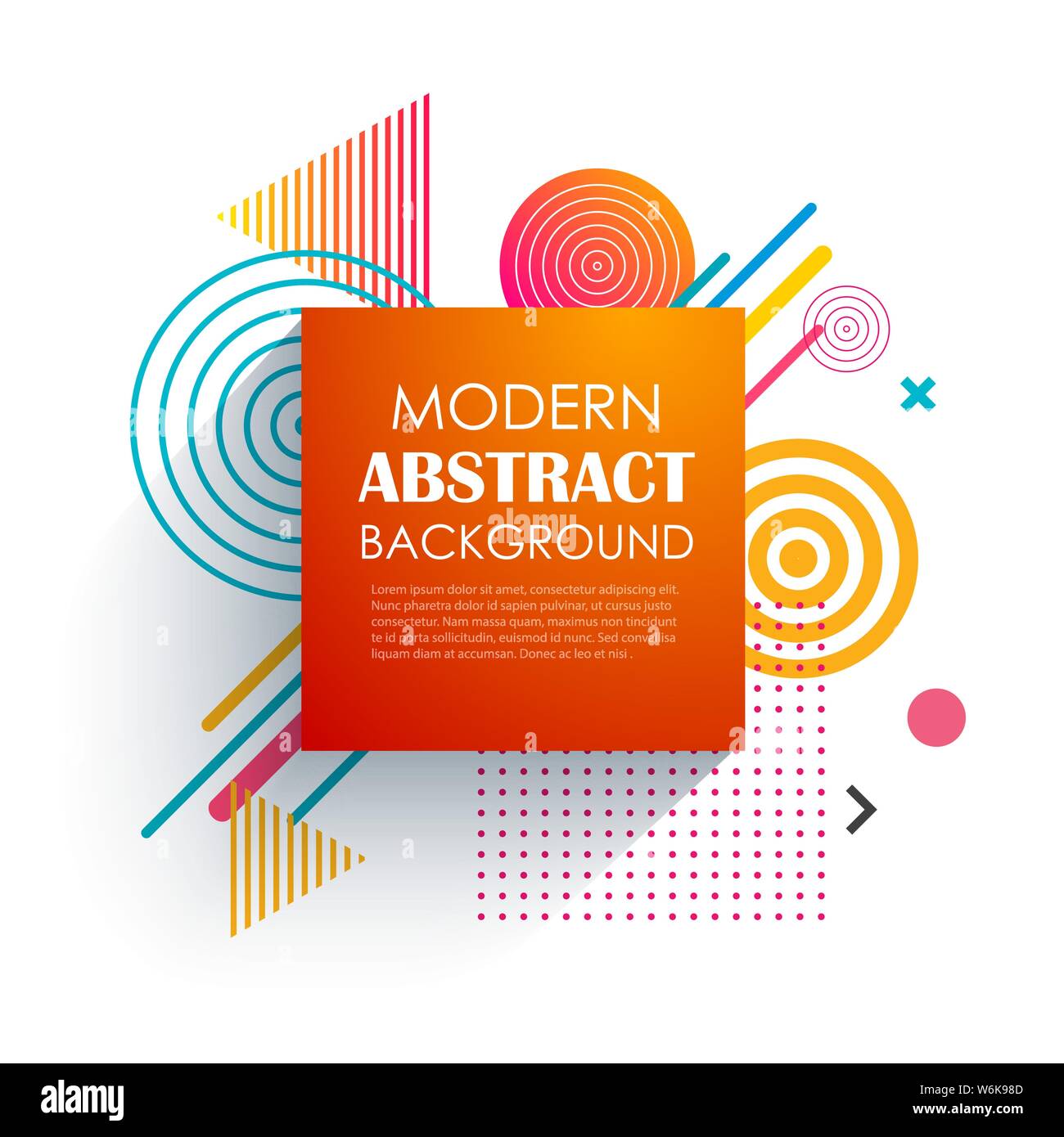 Abstract Geometric Red Square Pattern Design And Background Use For