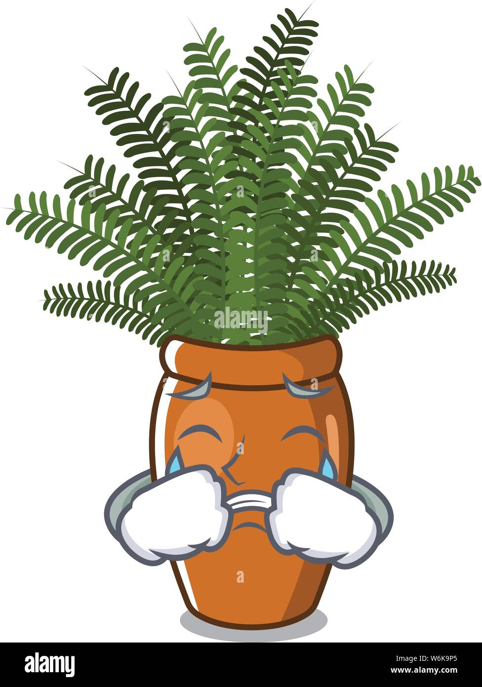 Crying boston fern with the cartoon shape Stock Vector Image & Art - Alamy