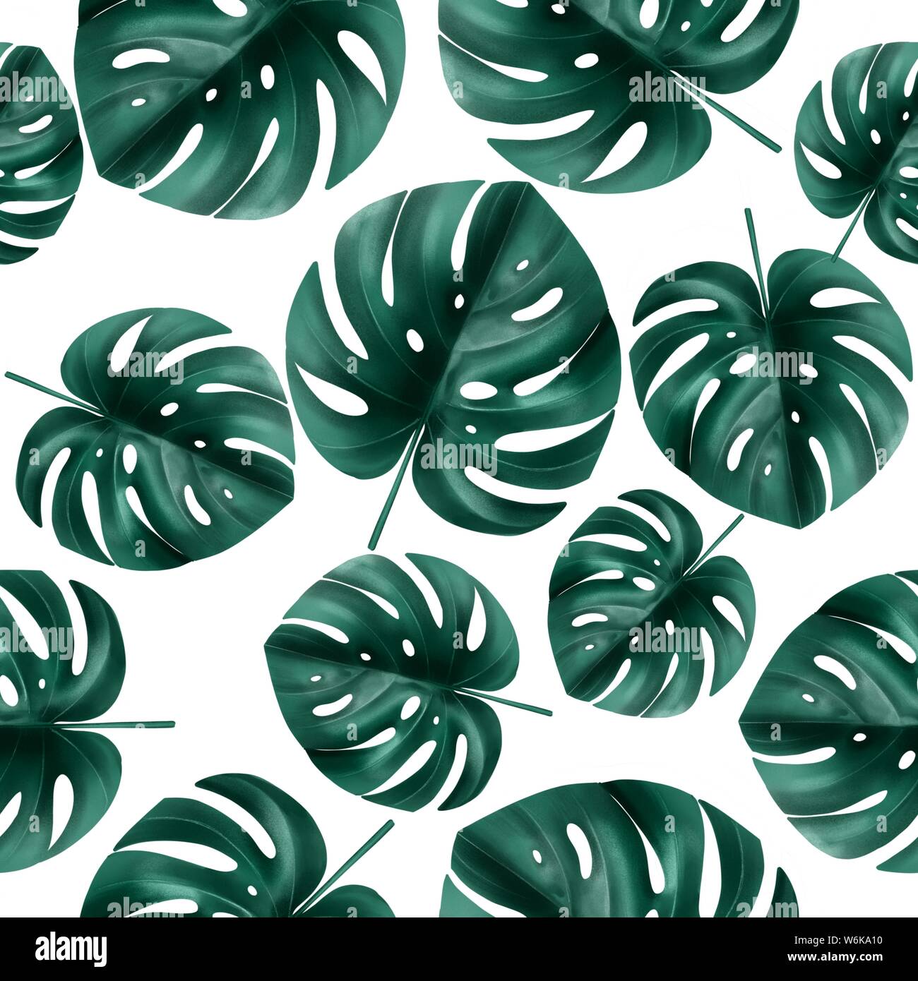 Monstera seamless pattern Stock Photo - Alamy