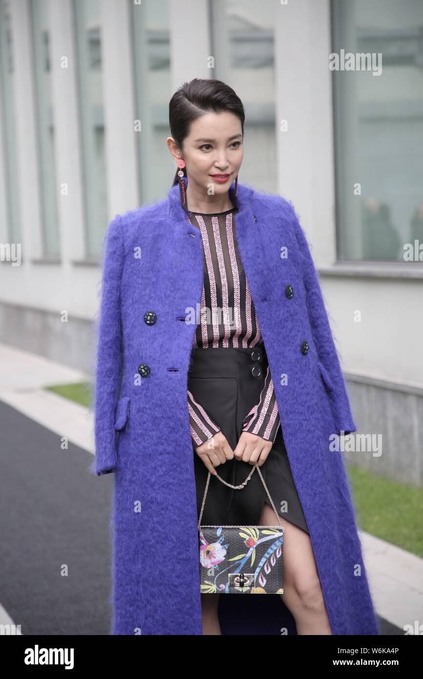 Chinese actress Li Bingbing arrives for the Giorgio Armani show during ...