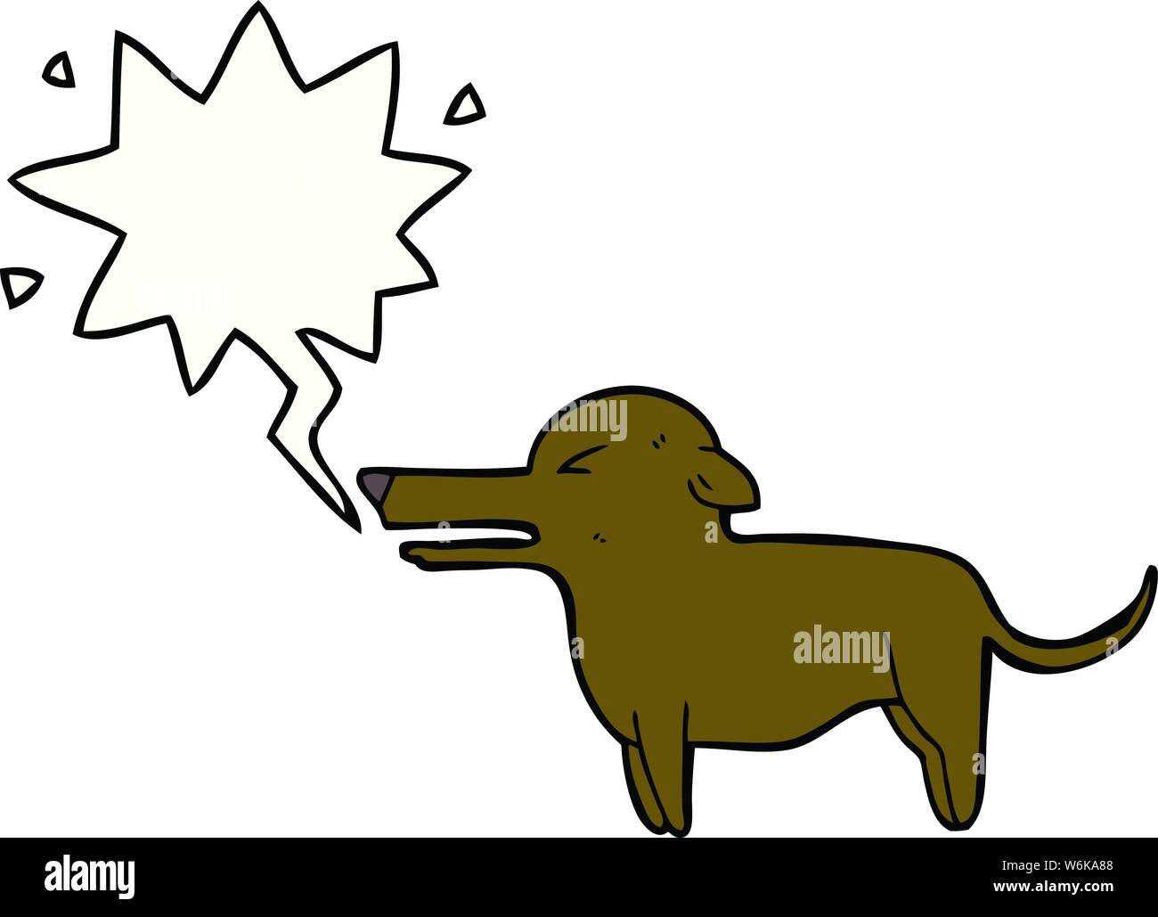 cartoon dog with speech bubble Stock Vector Image & Art - Alamy